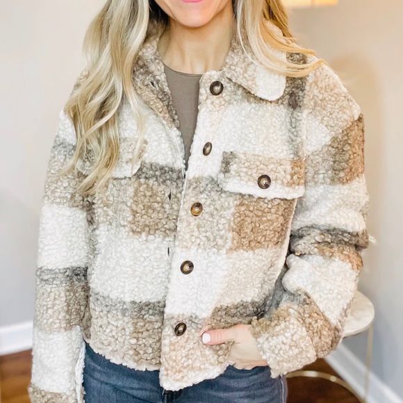 Jackets & Coats | New Plaid Teddy Jacket | Poshmark